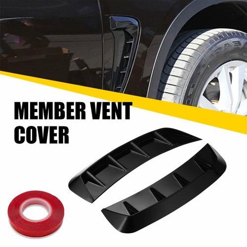 Glossy Black Side Wing Air Flow Fender Vent Covers Car Accessories ...