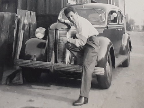 Handsome Man Poses on Dodge Series D5 of D8: 1930's Snapshot Photo | eBay