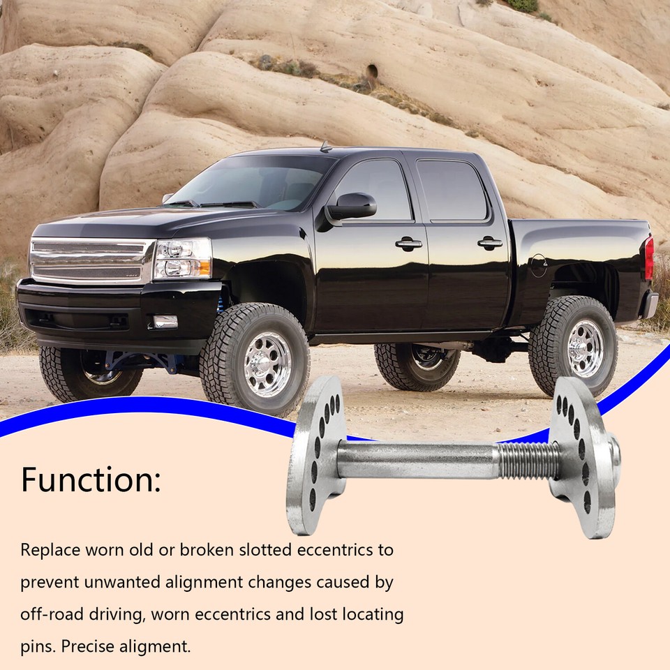 Camber Lock Alignment Fix &Upper Arm Cam Bolt for Chevy Silverado 1500 ...