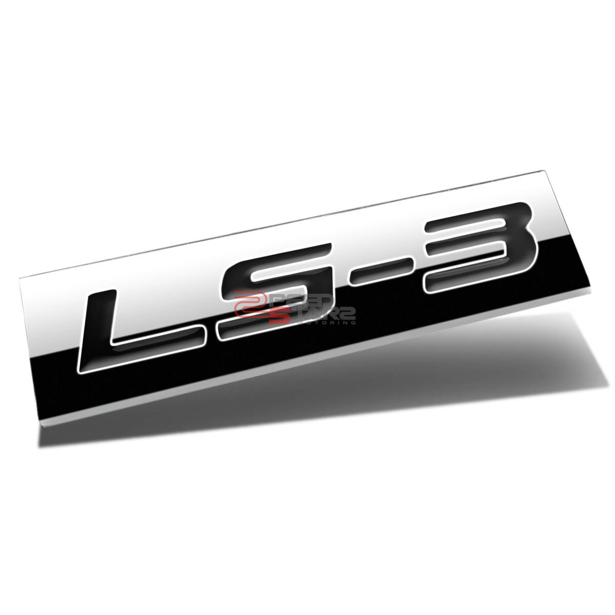 3D POLISHED BLACK LETTERS LS3 METAL EMBLEM DECAL LOGO TRIM BADGE 3M ...