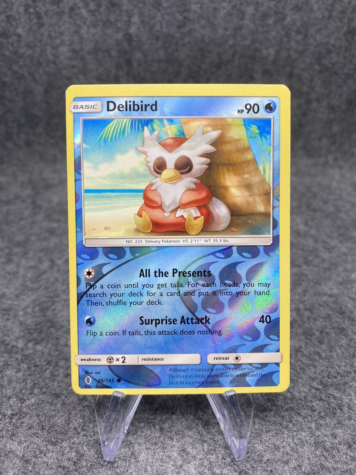 Pokémon TCG Delibird Guardians Rising 26/145 Reverse Holo Common for ...