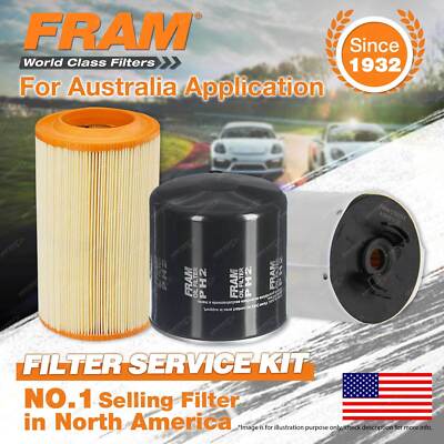 Fram Oil Air Fuel Filter Service Kit for Fiat Ducato Turbo 02/2007-02/ ...