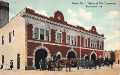Hammond Indiana Station No. 1 Hammond Fire Department Horse Drawn ...