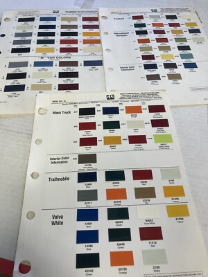 1985 COMMERCIAL TRUCKS AUTO DITZLER EXTERIOR Paint Color Chip | eBay
