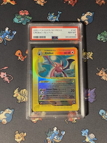Pokémon Cards Crystal Crobat 147/144 Reverse Holo Rare Skyridge - PSA 8 ...