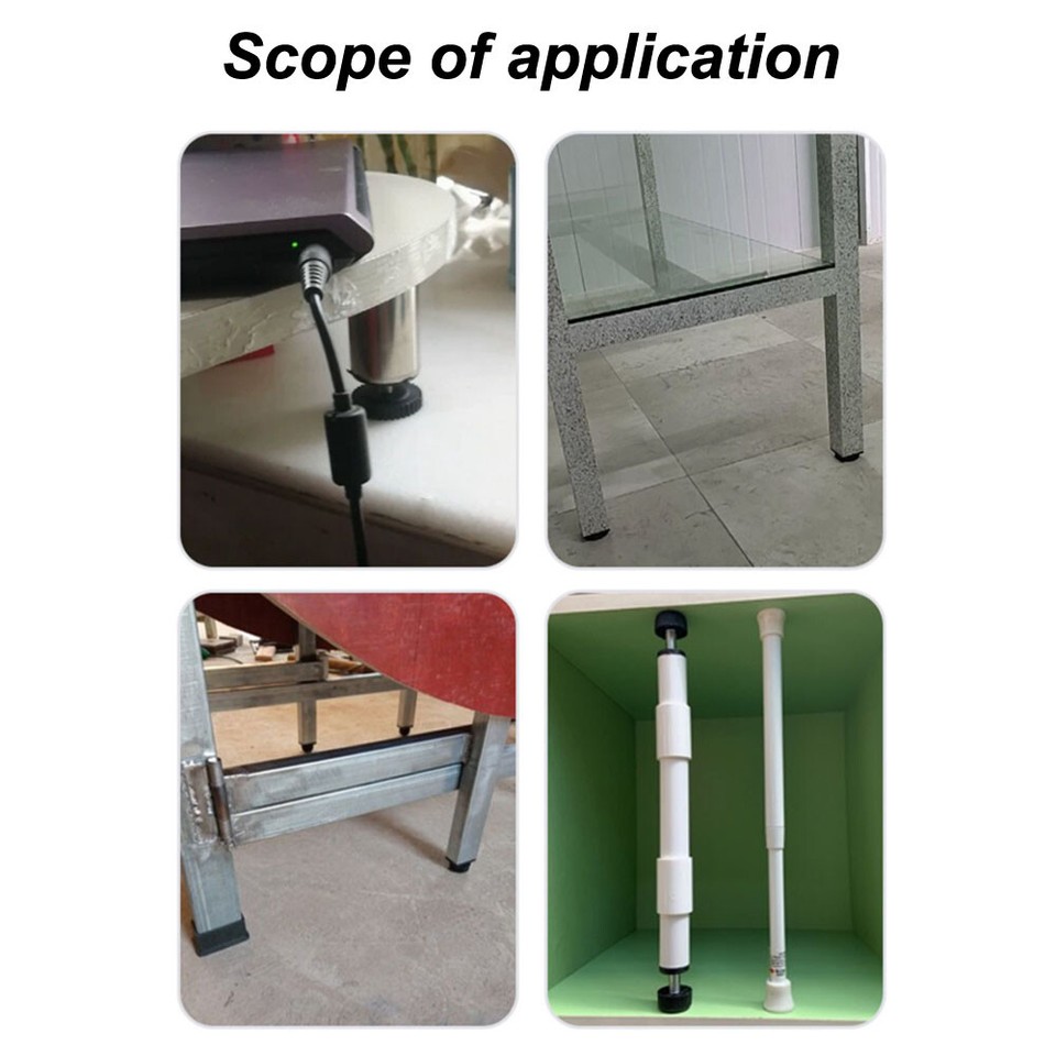 Round/Square Plastic Tube End Caps Insert Bungs Nuts Plug Adjustable ...