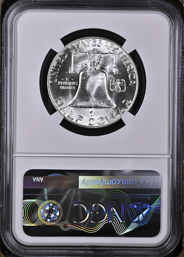 :1959-D 50C Franklin Half Dollar Select NGC MS64 FBL Full Bell Lines ...