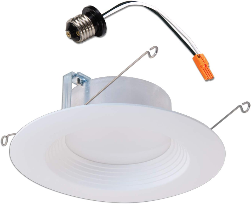 5-Inch and 6-Inch LED Retrofit Baffle Downlight, 3000K Soft White ...