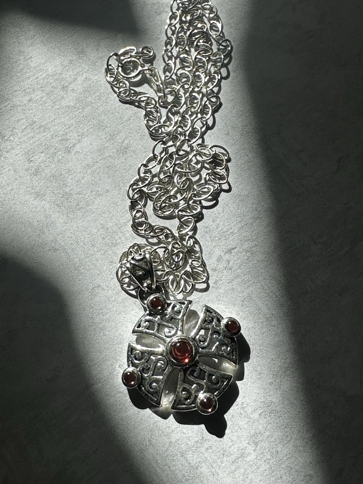 Sterling Silver Celtic Cross Necklace With 18” Sterling Silver Chain | eBay