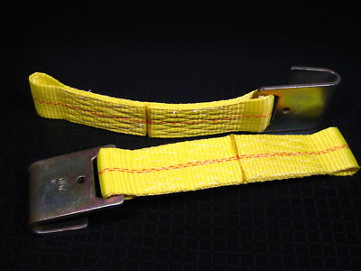 4 Ratchet Strap Replacement Short Fixed End w Flat Hook Flatbed Trailer ...