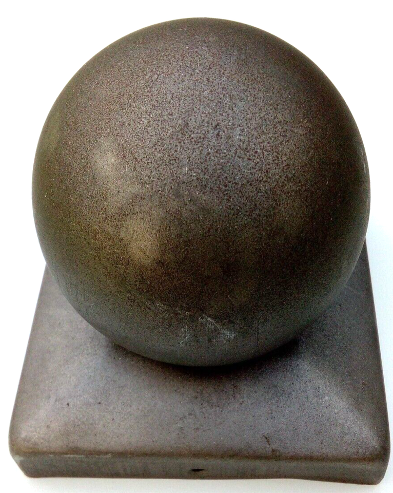 2 NO Post Cap 100mm x 100mm Ball Top Square Steel Fence Gate Weldable ...