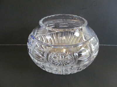 HAND CRAFTED LARGE CRYSTAL BOWL DEEP CUT HEAVY CRYSTAL 7"TALL 9"WIDE 6 ...
