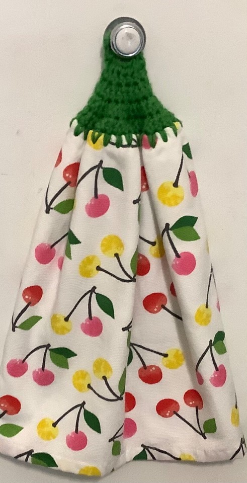 Double hanging kitchen towel halloween spiders and web crocheted black ...