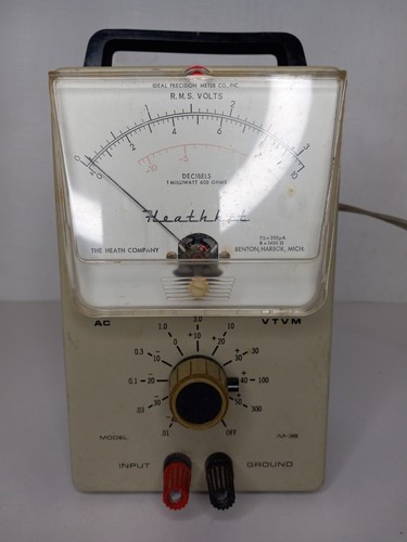 Vintage Heathkit Vacuum Tube Volt Meter AC VTVM Model IM-38 | eBay