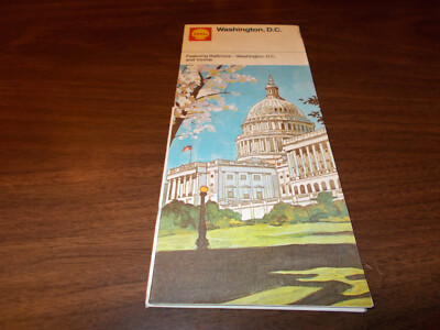 1974 Shell Washington, DC Vintage Road Map / Nice Cover Art | eBay