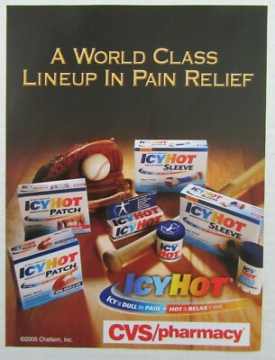 2005 ICY HOT Pain Patch & Sleeve Magazine Ad - CVS Pharmacy | eBay
