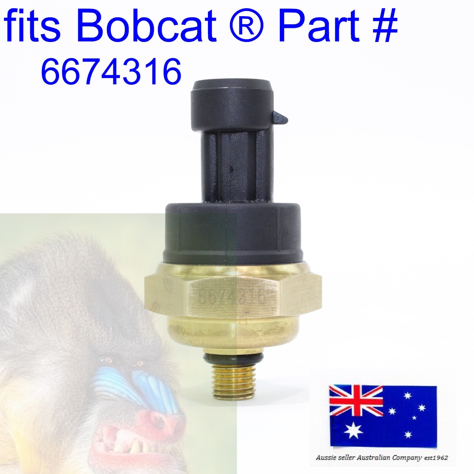 fits Bobcat Hydraulic Oil Pressure Sensor Switch 6674316 3-Pin molded ...