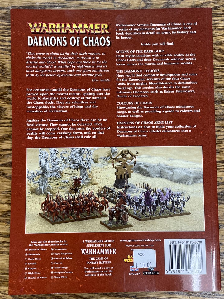 Warhammer: Daemons of Chaos Fantasy Army Book - Games Workshop - 2007 - Rare OOP | eBay