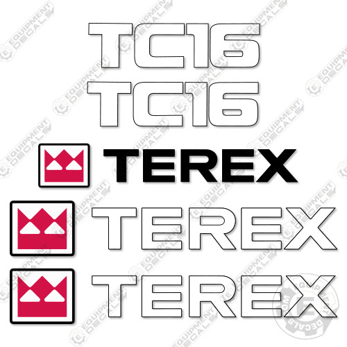Fits Terex TC16 Mini Excavator Decals Equipment Decals TC-16 | eBay