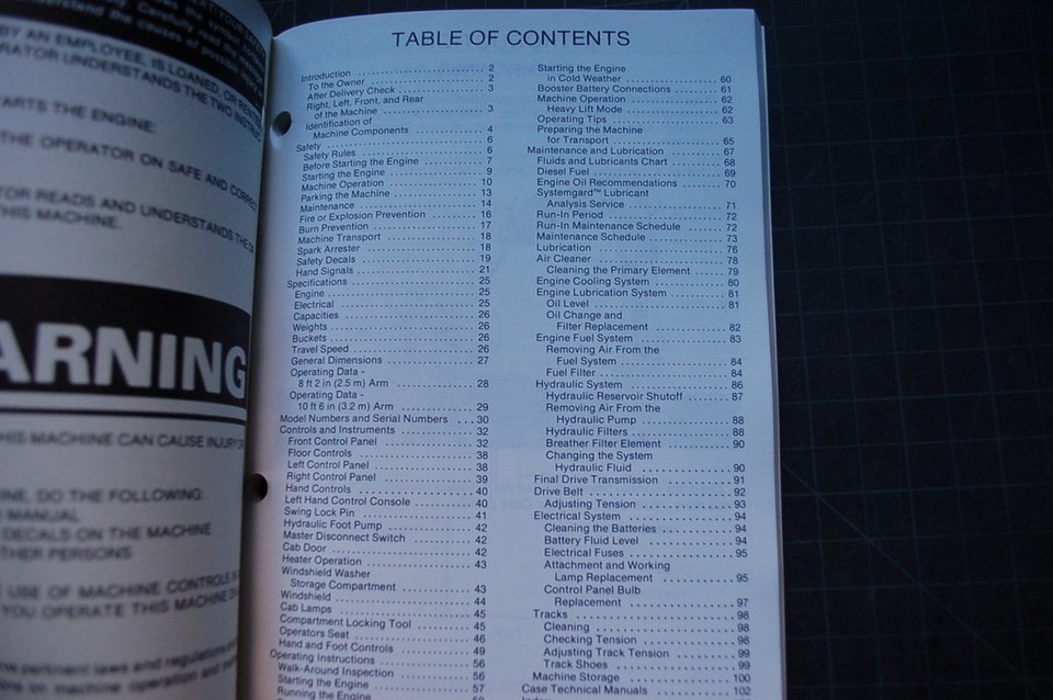 CASE 170C Crawler Excavator Operation Maintenance Manual operator book ...