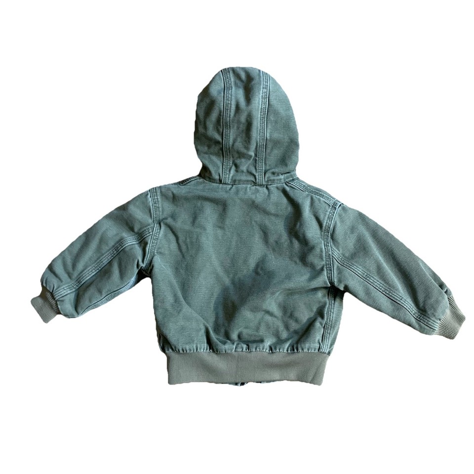 Vintage Carhartt Jacket Toddler Baby 2T Green Hooded Duck Canvas YTJ130 ...