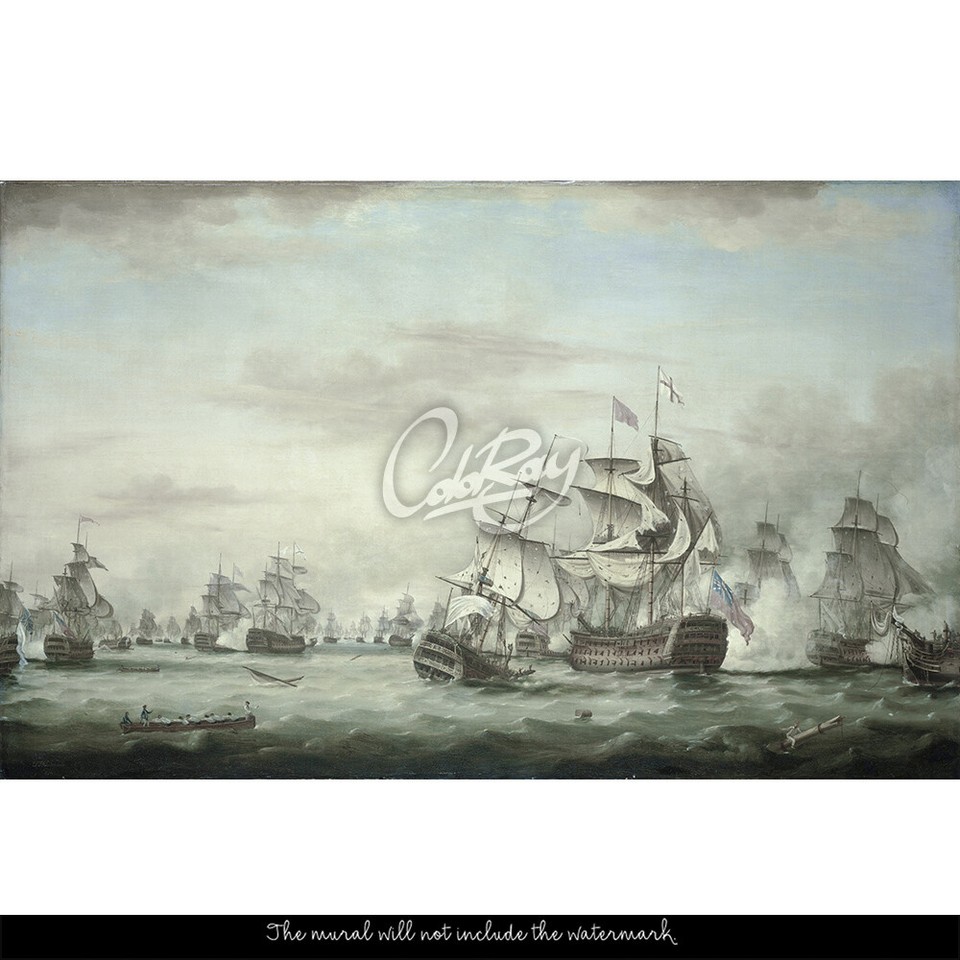 Non-woven wallpaper Ship Battle Art wall decor Painting Home wall mural ...