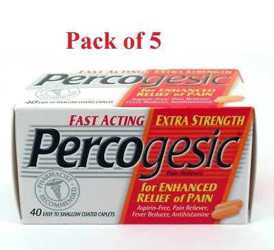 Percogesic Fast Acting Extra Strength Pain Relief Coated Caplets 40 ...