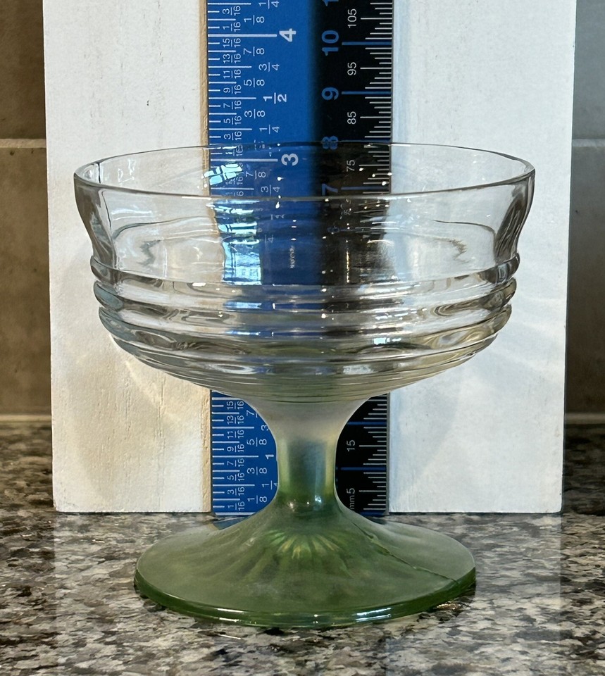 Vintage Anchor Hocking Circle Green Low Sherbet Glasses 3 1/8”H (set of ...