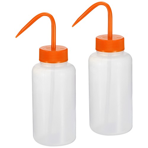 2Pcs 500ml Wash Bottle Squeeze Wide Mouth Bottle for Cleaning Clear ...