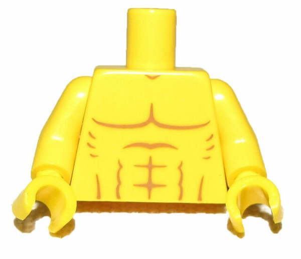 Lego Minifigure Beach Torso Shirtless With Muscles Strong Man For Sale ...