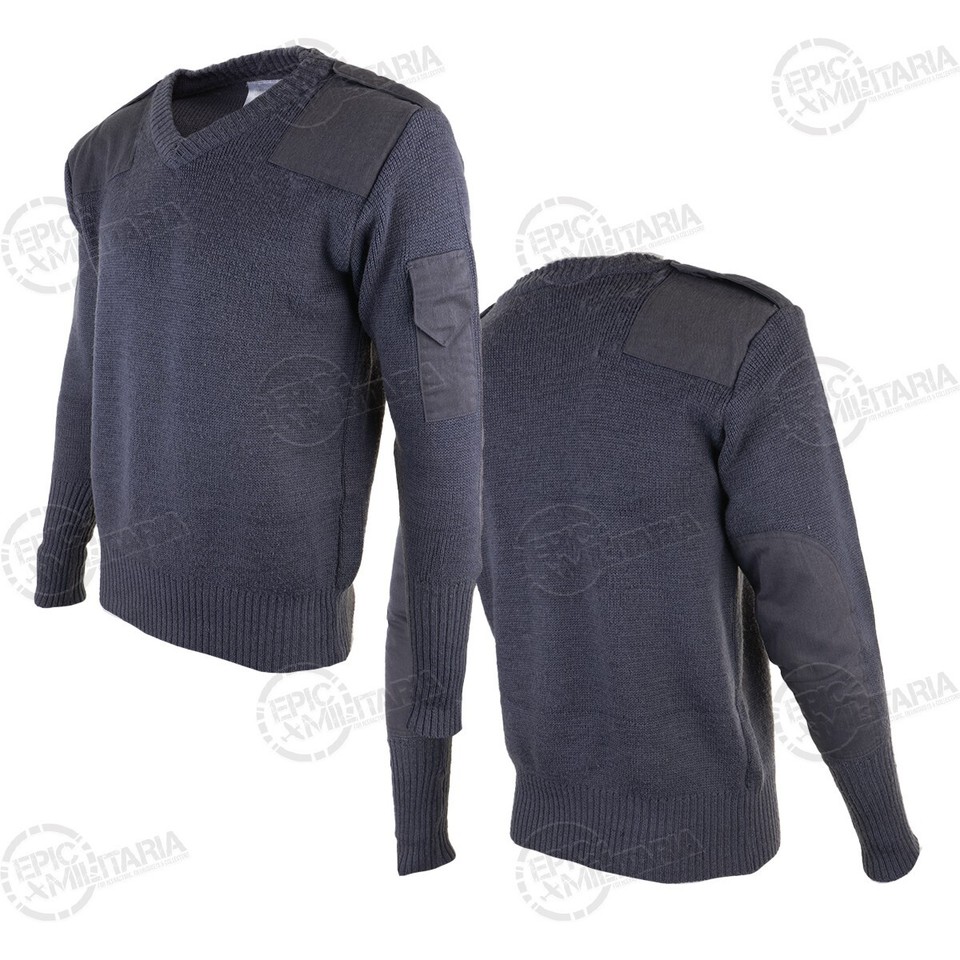 Original British RAF Wool Jumper - Blue-Genuine British Commando Style ...