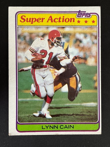 Lynn Cain Super Action 1981 Topps Football Card #73 Atlanta Falcons ...