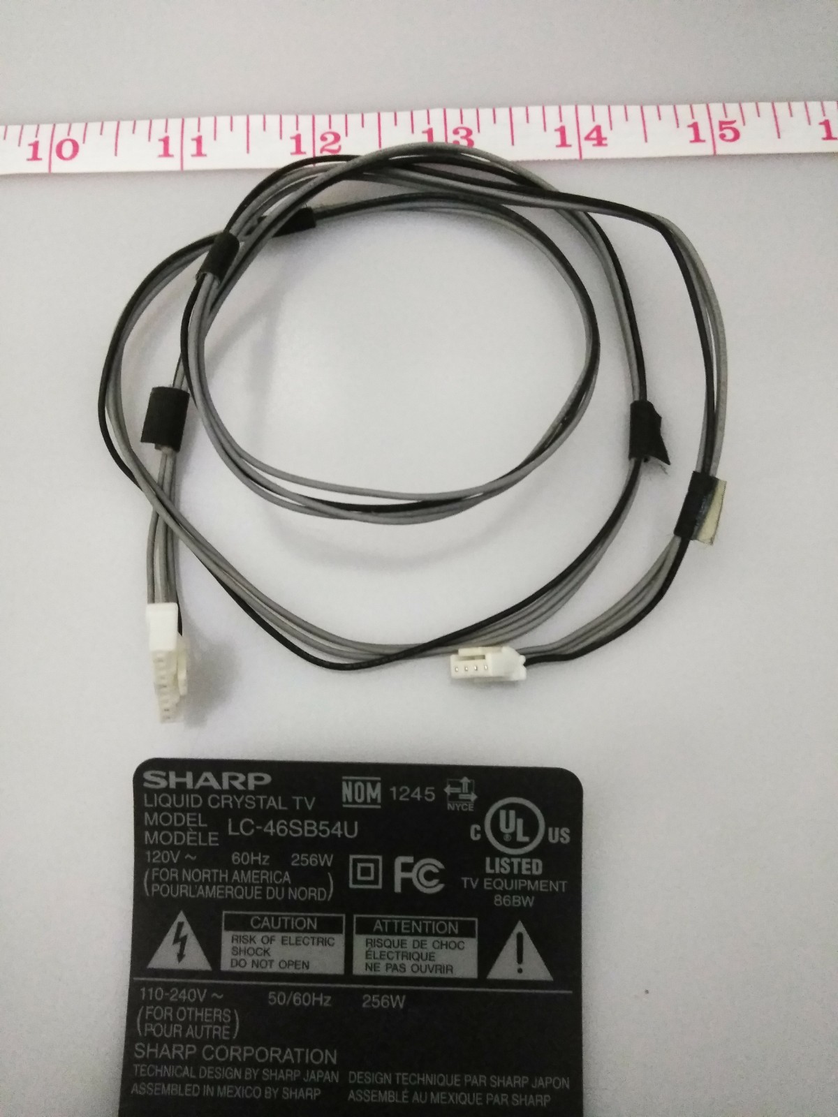 Sharp LC-46SB54U Cable Wire (Digital Main Board to Master Inverter ...