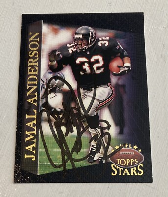 Jamal Anderson Auto Signed 1997 Topps Stars Card Atlanta Falcons | eBay