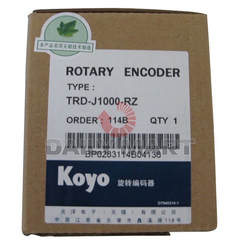 KOYO TRD-J1000-RZ INCREMENTAL SHAFT ROTARY ENCODER FOR INDUSTRY USE NEW ...