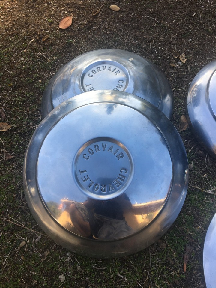 VTG Chevrolet Chevy Corvair Chrome Hubcaps Set of 4 | eBay