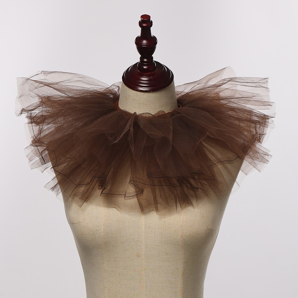 Medieval Mesh Neck Collar Elizabeth Ruff Circus Collar Halloween Clown ...