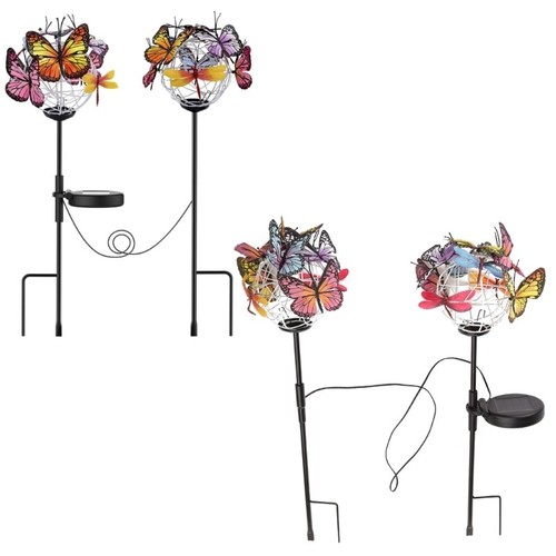 Outdoor Solar Pathway Lights Butterfly Decorative Light Solar Garden ...