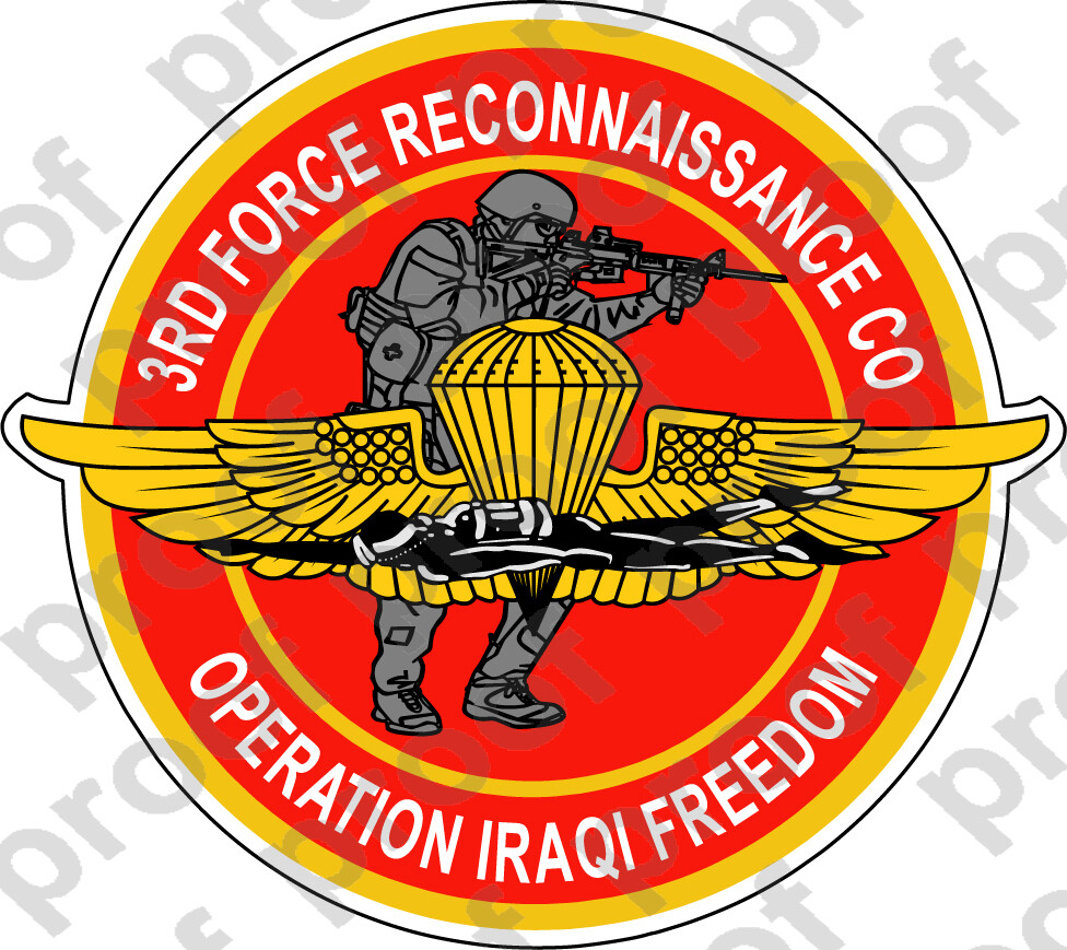 STICKER USMC UNIT 3RD RECONNAISSANCE COMPANY oo USMC Lisc# 20187 | eBay