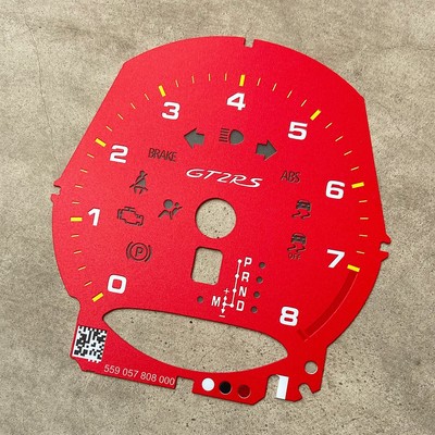 Porsche 911 991 GT2 RS Red Instrument Cluster Replacement Gauge Face ...