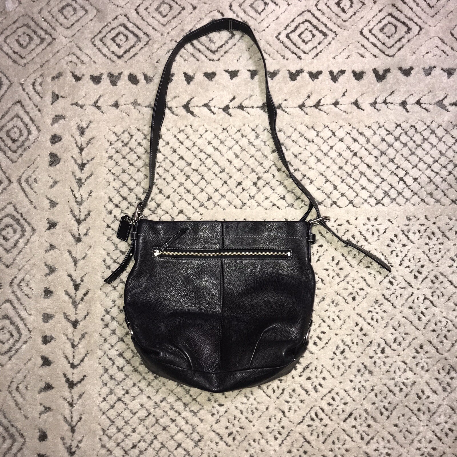 COACH F15064 Pebble Leather F15064 Black Shoulder Or Crossbody Bag | eBay