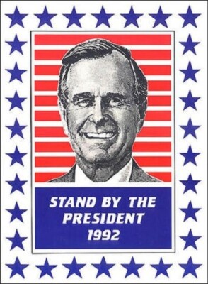GEORGE H W BUSH CAMPAIGN POSTER * 2X3 FRIDGE MAGNET* 1992 PRESIDENT ...