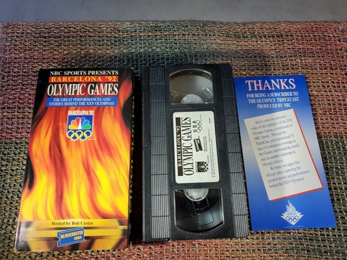 NBC Sports Barcelona ‘92 Olympic Games VHS Blockbuster 1992, Bob Costas ...
