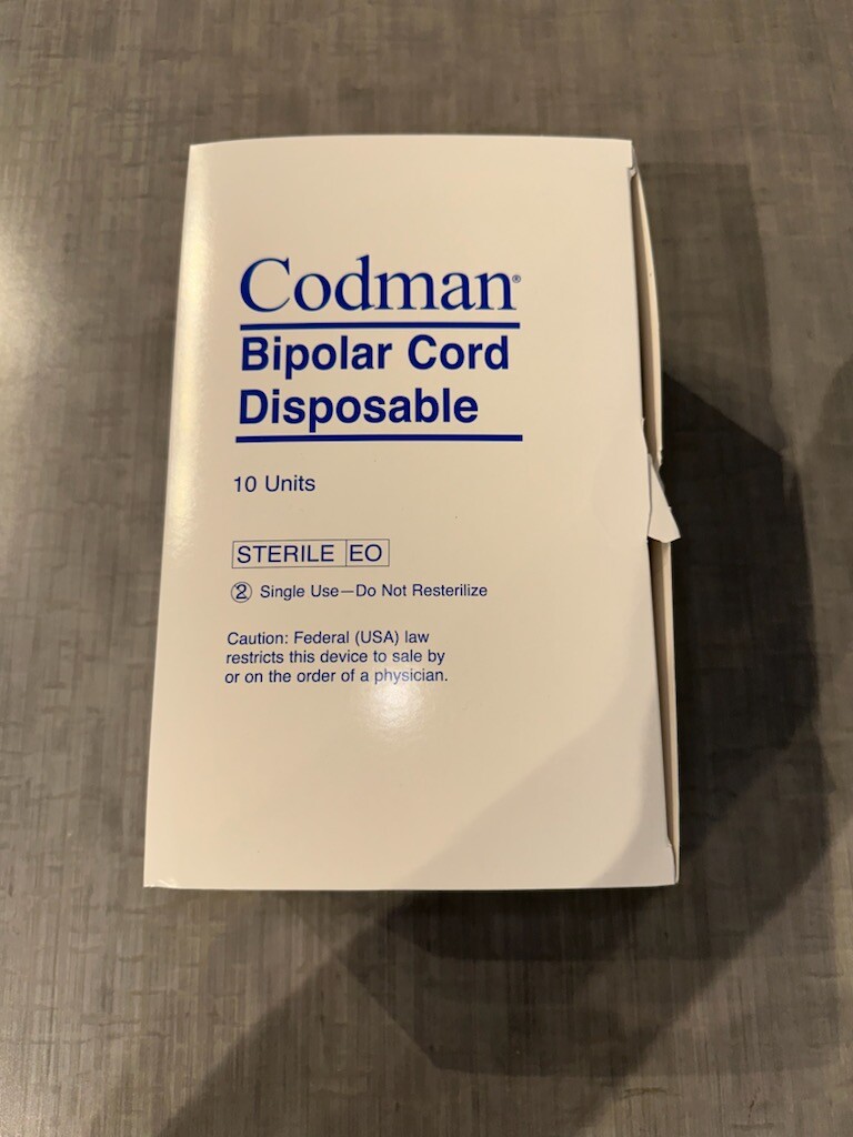 Codman Bipolar Cord Disposable Ref 30-1538 Long Dated for sale online ...