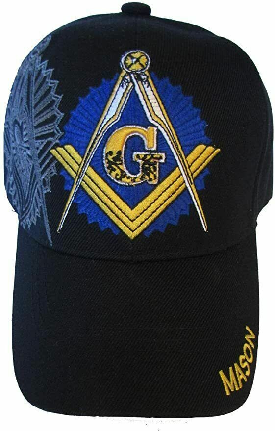 Mason Masonic BLACK Hat Cap Embroidered Adjustable Shadow PREMIUM | eBay