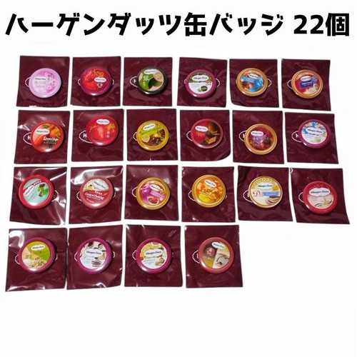 Haagen-Dazs 40th Anniversary Can Badge Set 22pcs Collectible ...