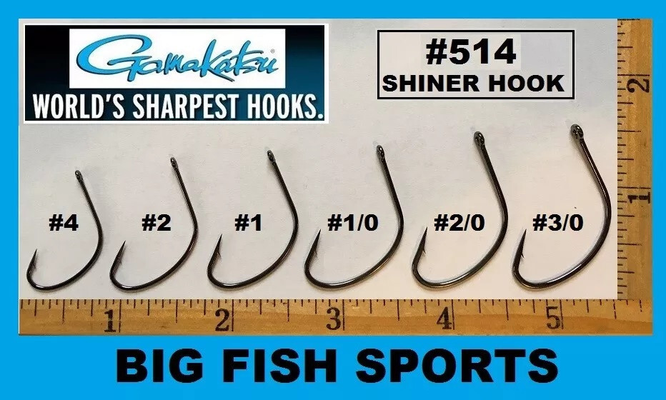 GAMAKATSU #514 Shiner Hook SE- 25 Hook Value Pack #51414-25 Size 4/0 | eBay