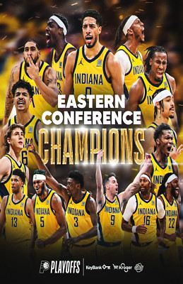 Indiana Pacers 2025 Eastern Conference Champions Poster 11 x 17 Pacers ...