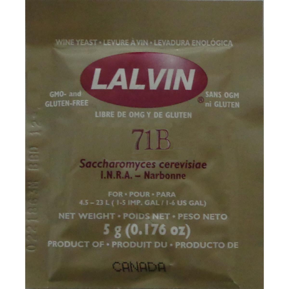 Lalvin 71B-1122 Nouveau Style Wine Yeast 5g Sachet Homebrew Wine Making ...