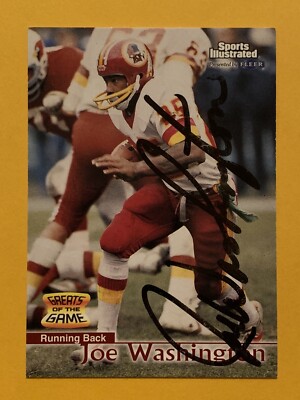 JOE WASHINGTON (CF HOF) Signed 1999 GOTG Redskins Oklahoma Sooner ...